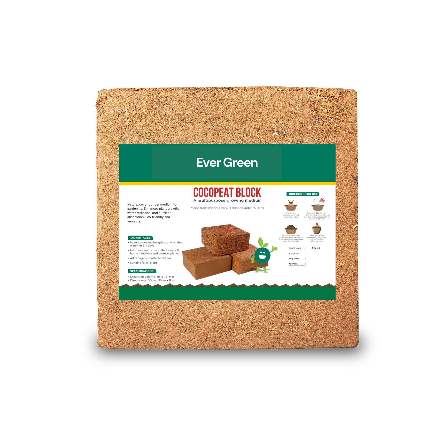 Coco Peat Block - 60-70 Liter - Low EC - Growing Medium – Moji Mall