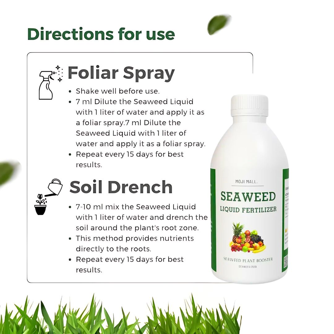 Seaweed Liquid Fertilizer – Natural Growth Booster – Moji Mall