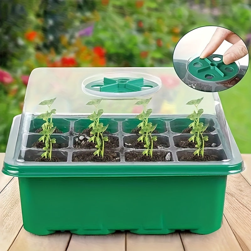 12-Cell Seedling Tray with Dome – Start Seeds Indoors Easily – Moji Mall